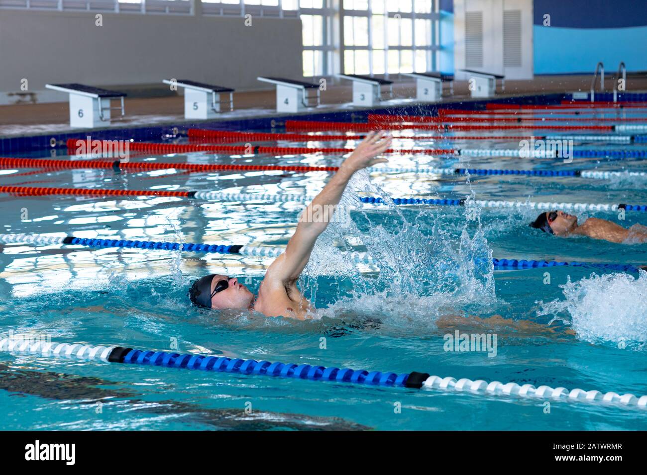 Swimmers swimming in the pool Stock Photo - Alamy