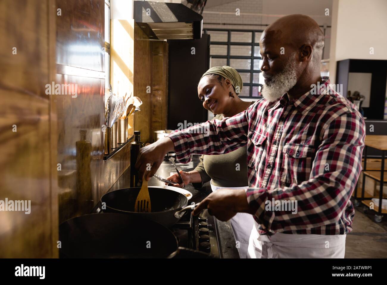 African chefs enjoying cooking together Stock Photo - Alamy