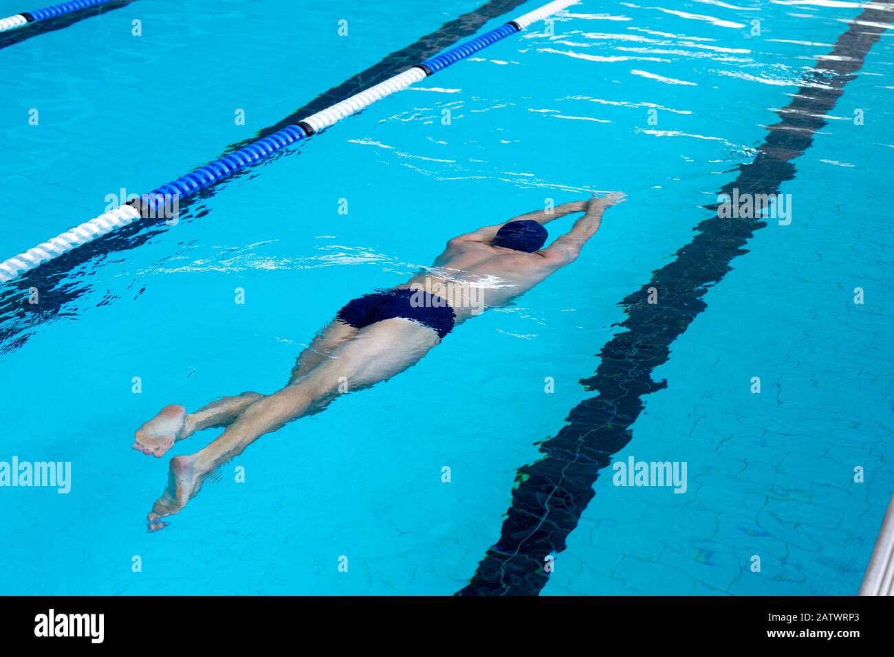 Swimmers swimming in the pool Stock Photo - Alamy