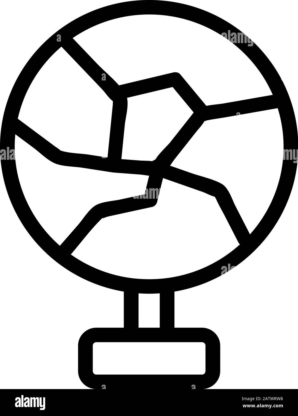 broken mirror icon vector. Isolated contour symbol illustration Stock ...