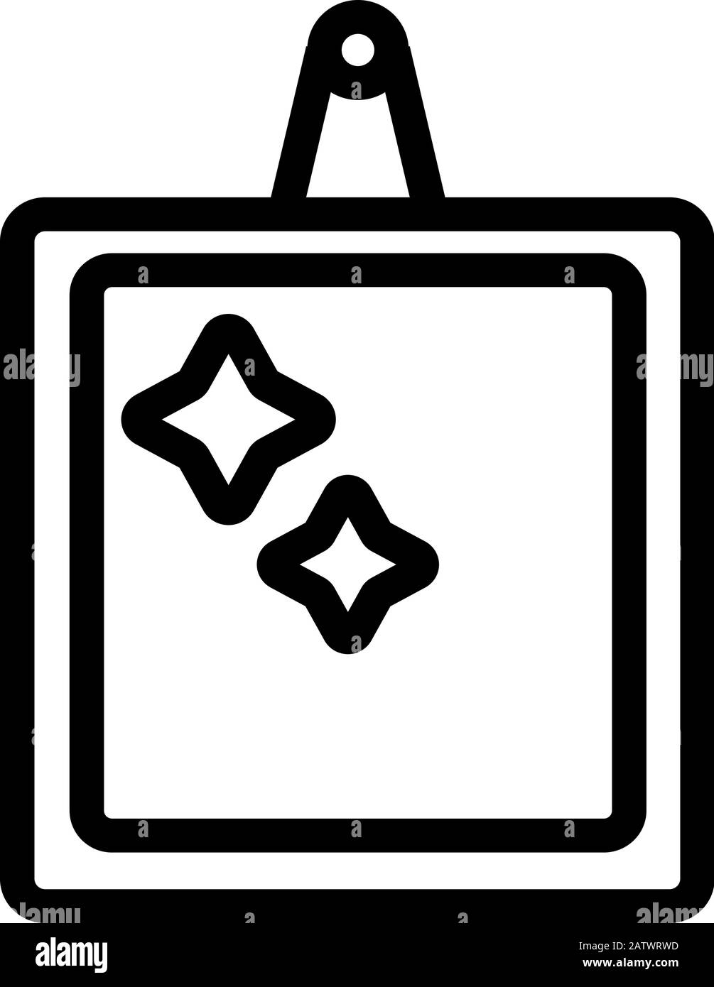 Mirror icon vector. Isolated contour symbol illustration Stock Vector ...