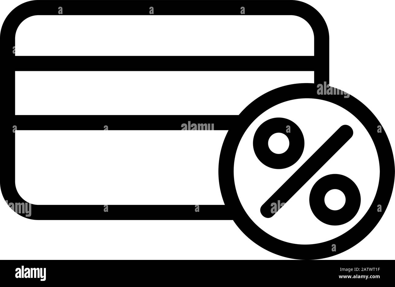 Bonus card icon vector. Isolated contour symbol illustration Stock ...