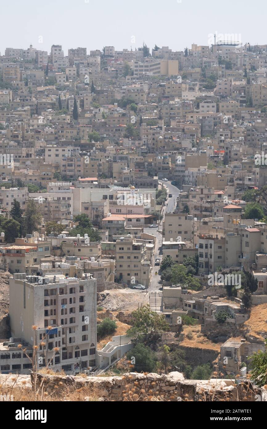 Panorama of Amman from citadel ,Jordan Stock Photo - Alamy