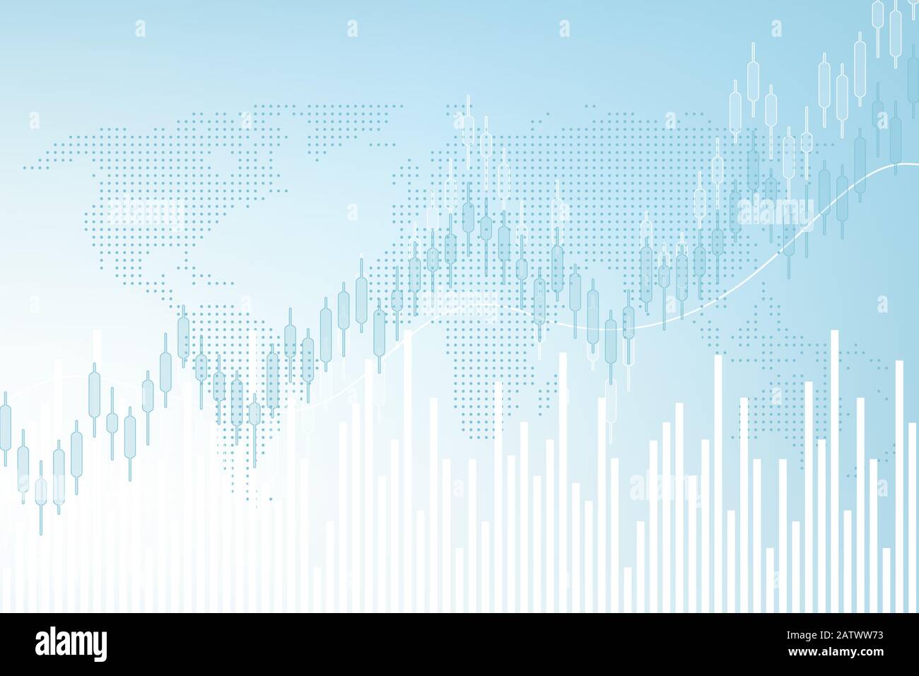 Stock market or forex trading business graph chart for financial ...