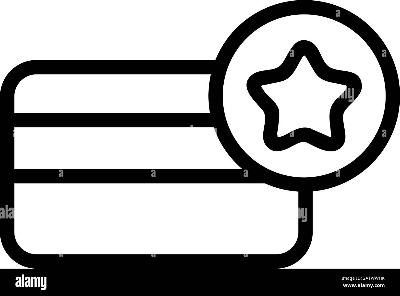 Star card icon vector. Isolated contour symbol illustration Stock ...