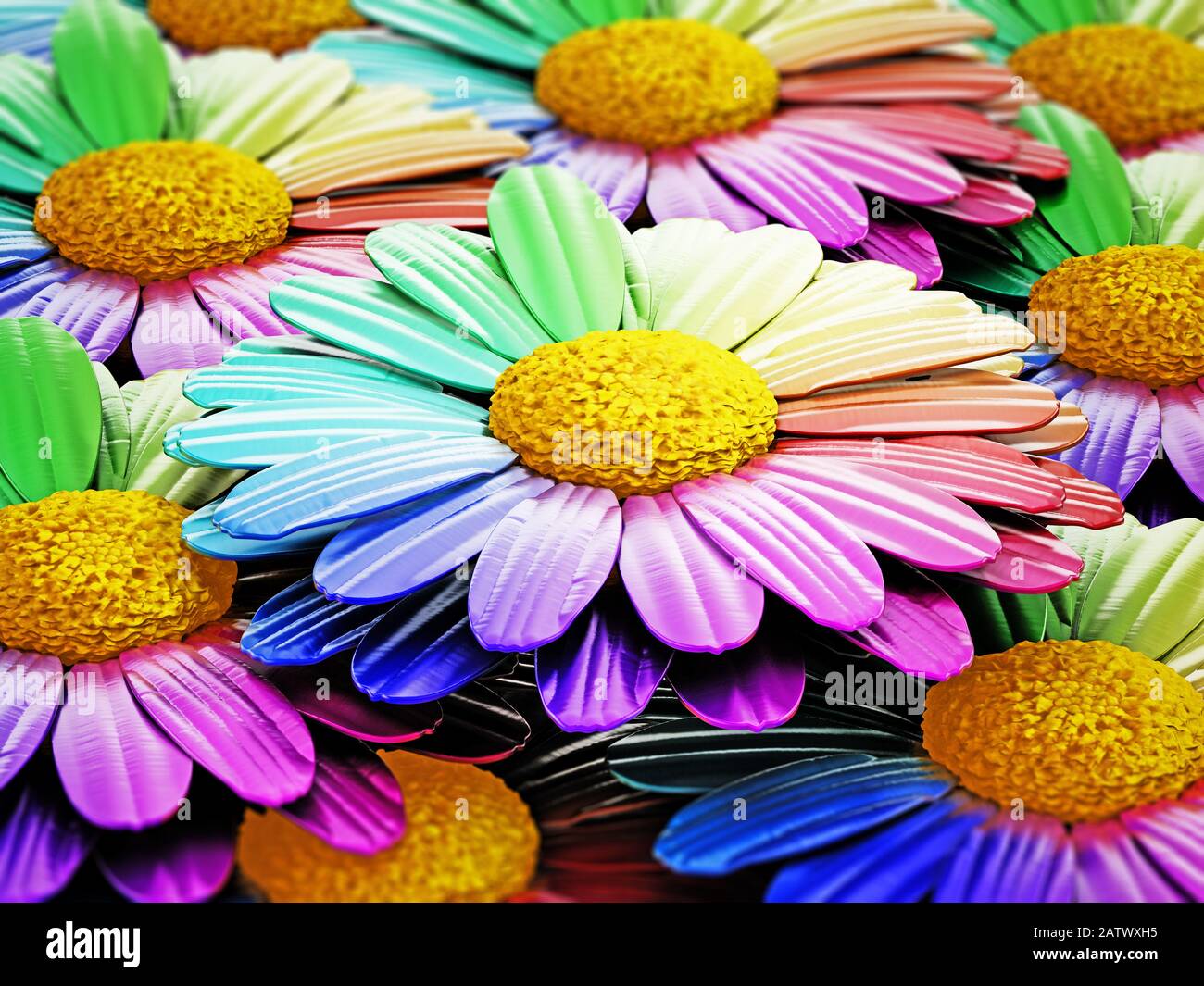 Colored daisies hi-res stock photography and images - Alamy
