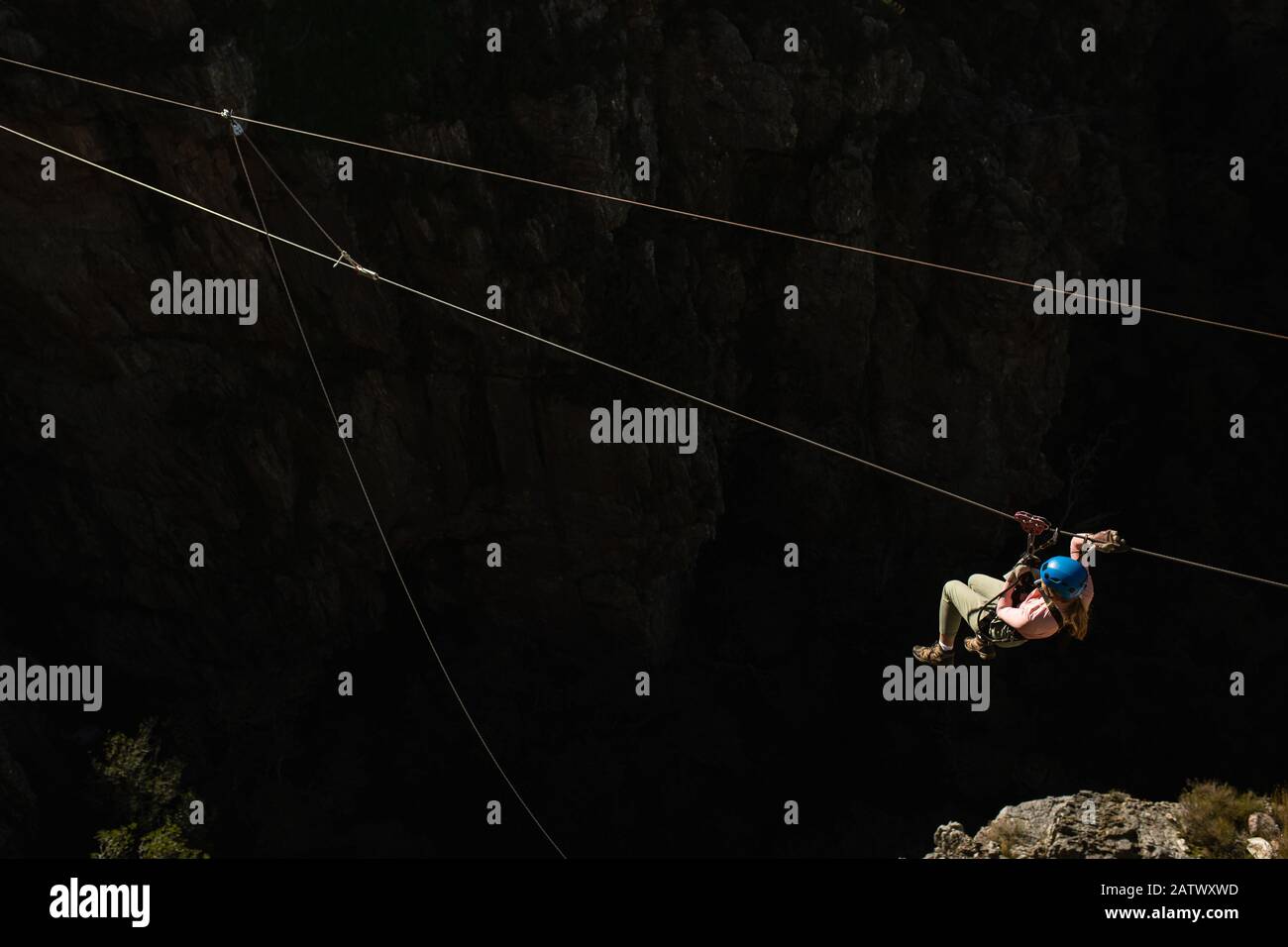 Young Woman Zip Lining High Resolution Stock Photography and Images - Alamy