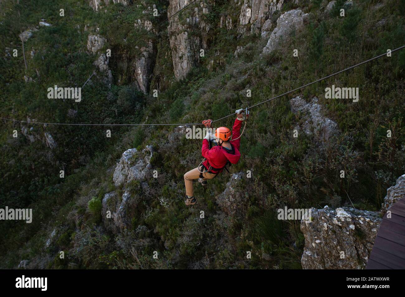 Adult zip line hi-res stock photography and images - Alamy