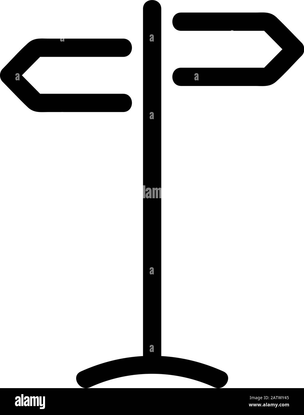 Pointer direction icon vector. Isolated contour symbol illustration ...