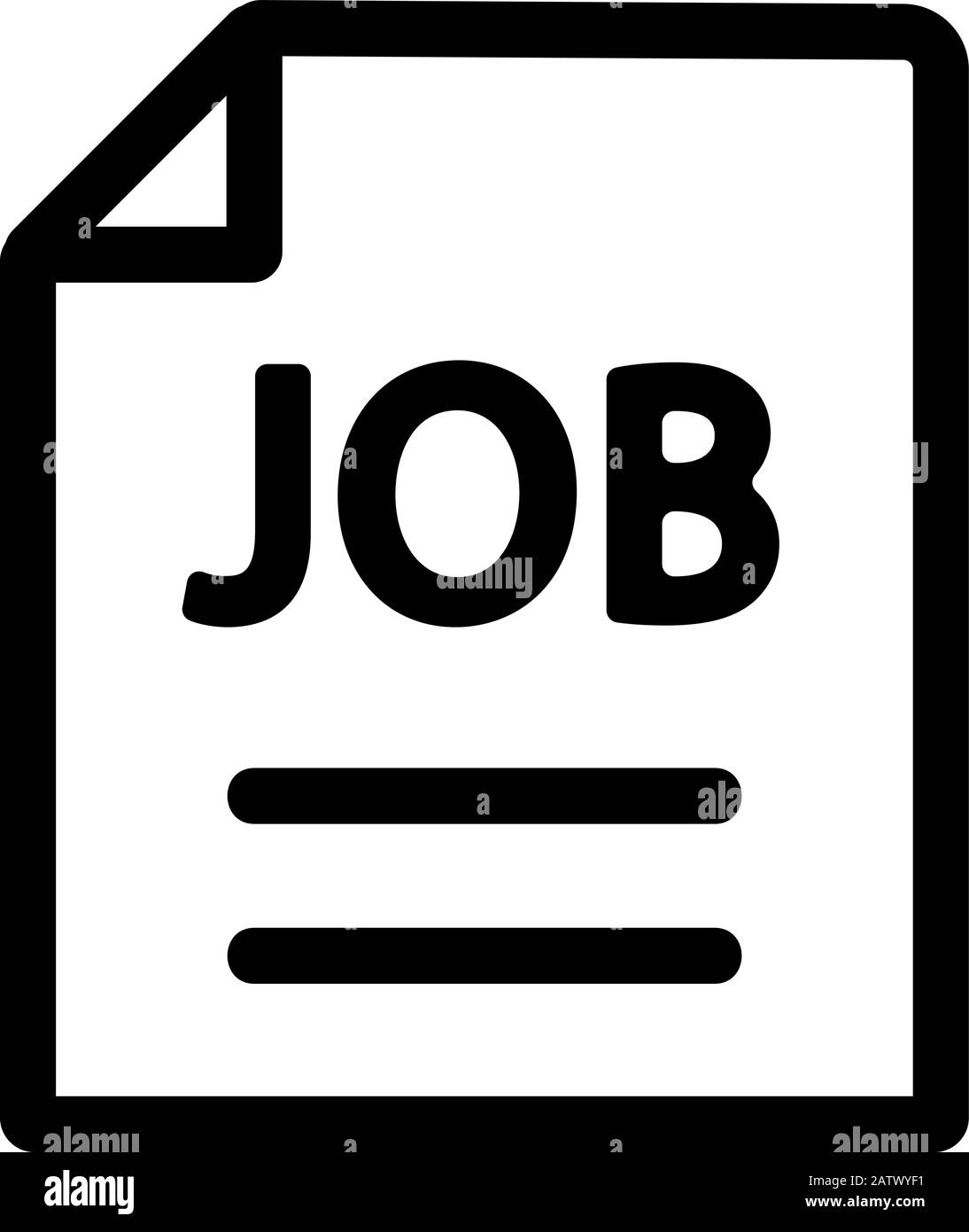 work document icon vector. Isolated contour symbol illustration Stock ...