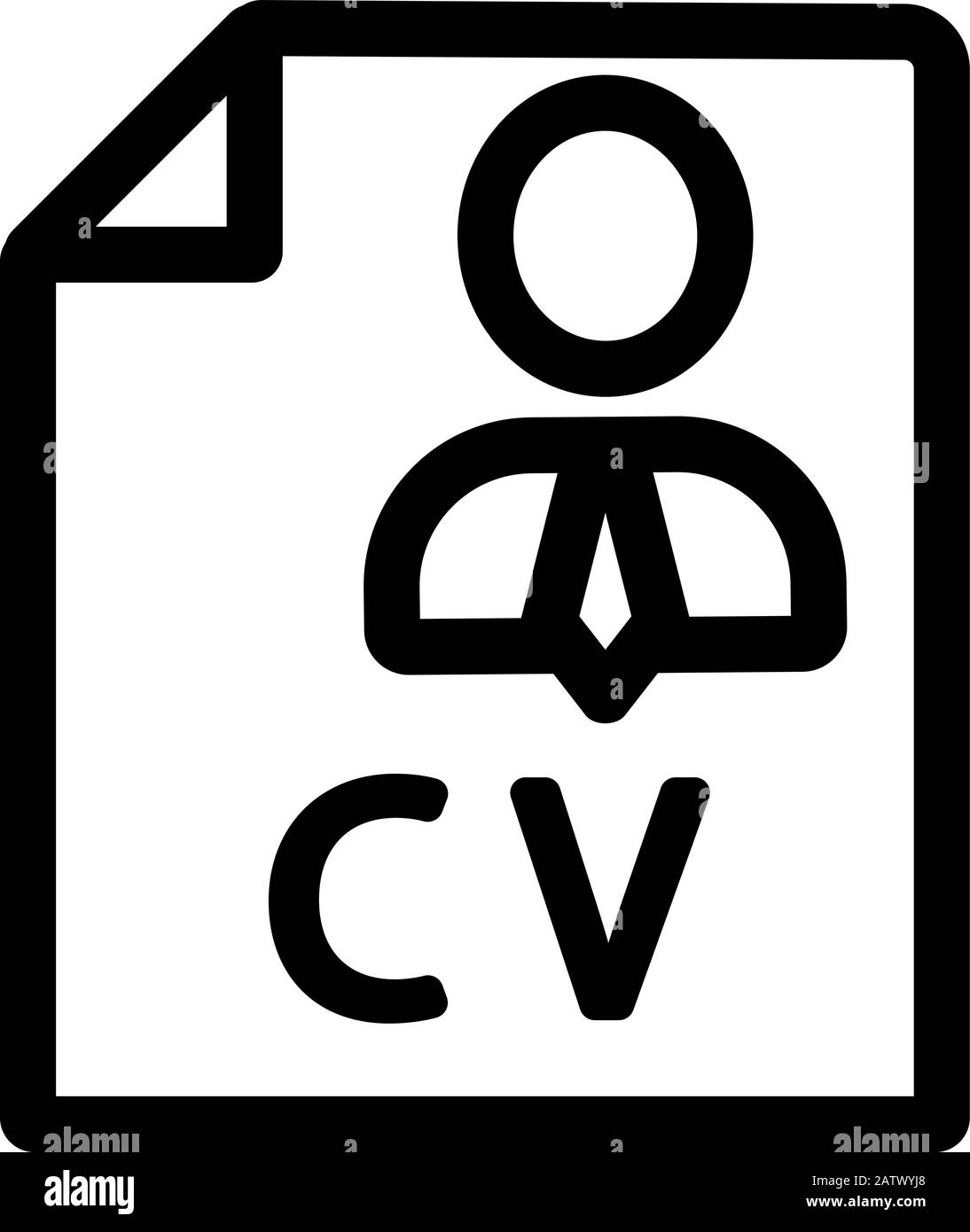 resume man icon vector. Isolated contour symbol illustration Stock ...