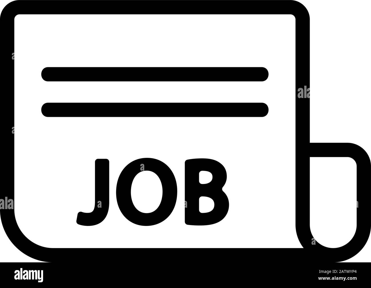 document work icon vector. Isolated contour symbol illustration Stock ...