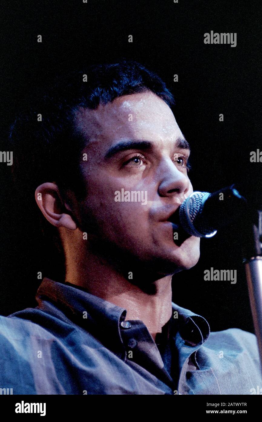 Milan Italy 23/11/1997 Live concert of Robbie Williams at the Rolling ...