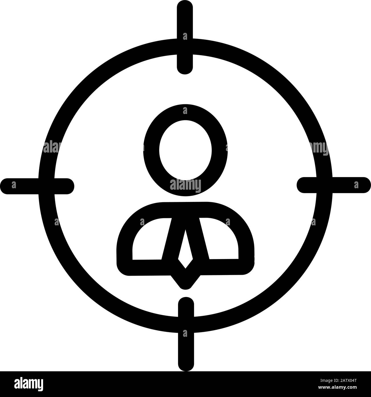 the target man is an icon vector. Isolated contour symbol illustration ...