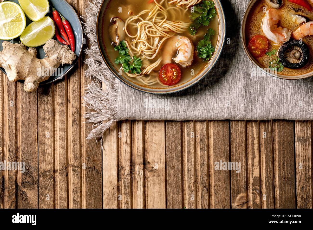Flat lay soups hi-res stock photography and images - Alamy