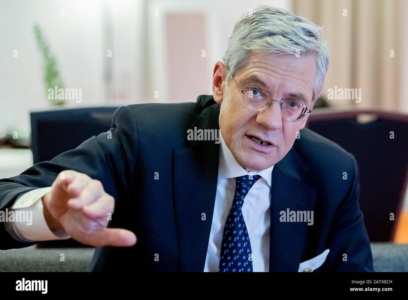 21 January 2020, Berlin: Magnus Hall, CEO of Vattenfall, during an ...