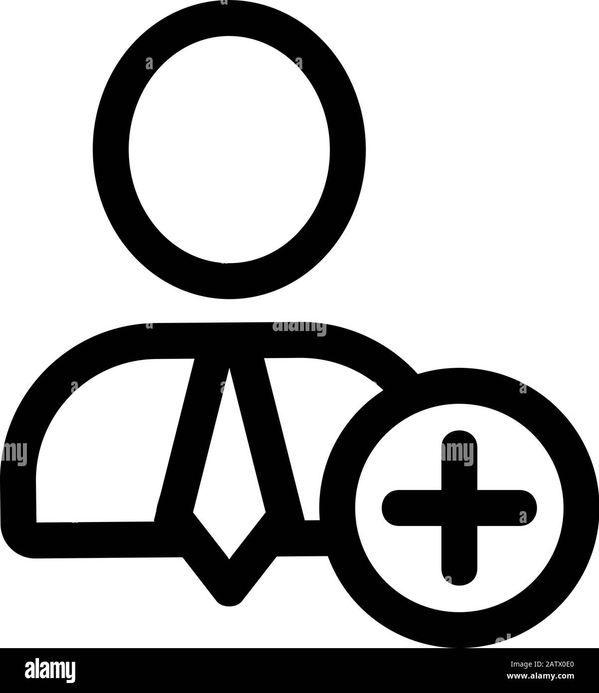 New employee vector icon. Isolated contour symbol illustration Stock ...