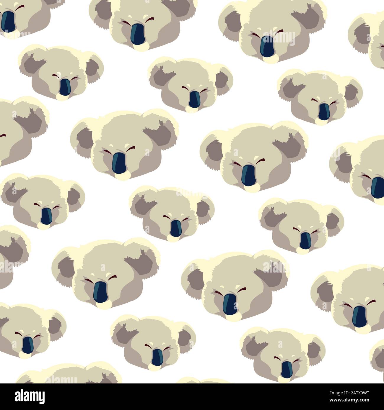 pattern of head of koala on white background vector illustration design ...