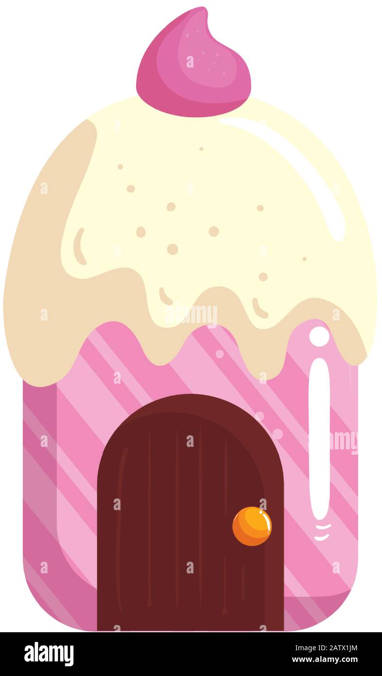 cupcake house delicious isolated icon Stock Vector Image & Art - Alamy