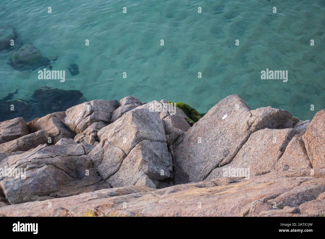 Crystal clear turquoise water in Sines, Portugal Stock Photo - Alamy