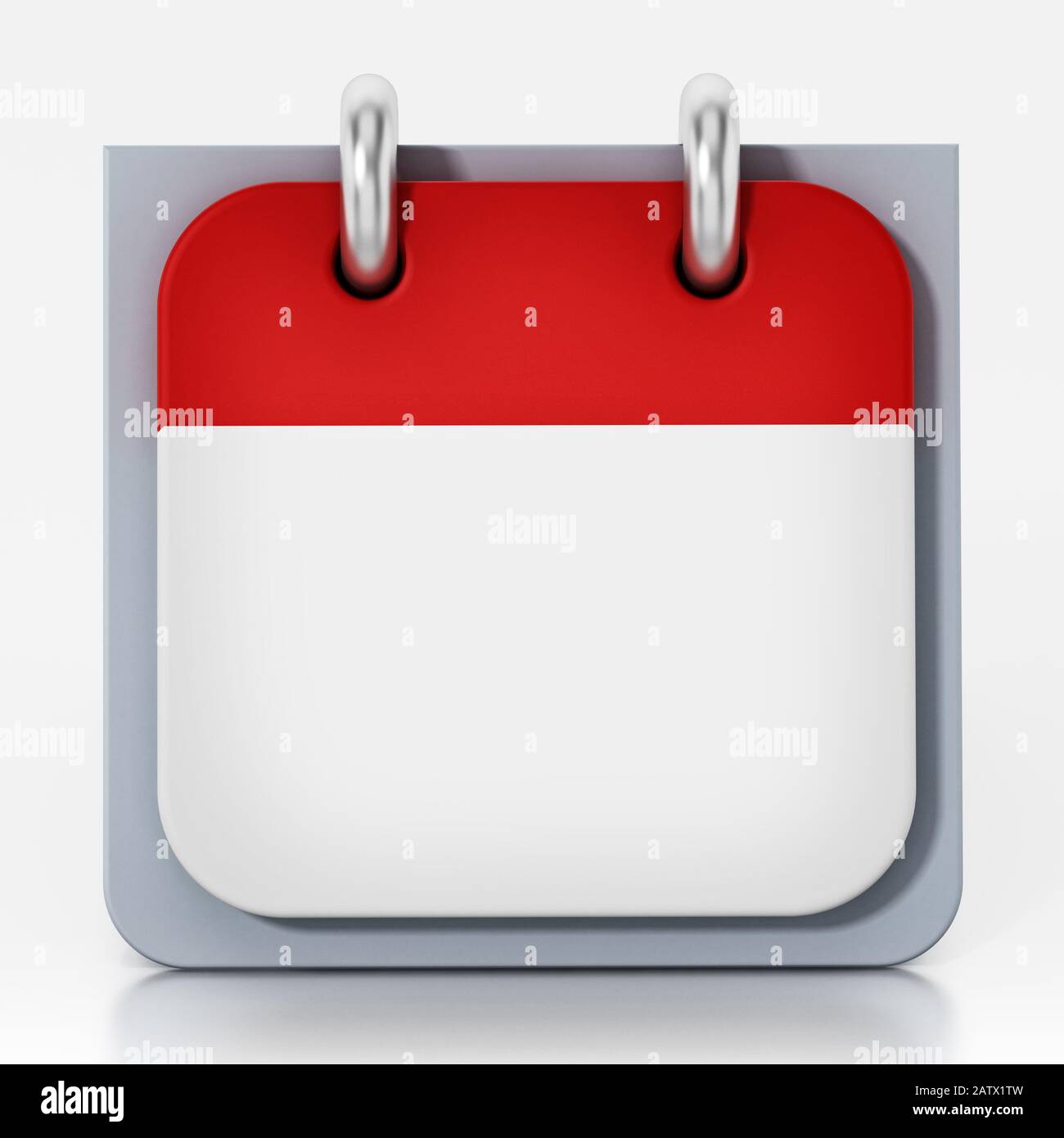 Blank calendar isolated on white background. 3D illustration Stock ...