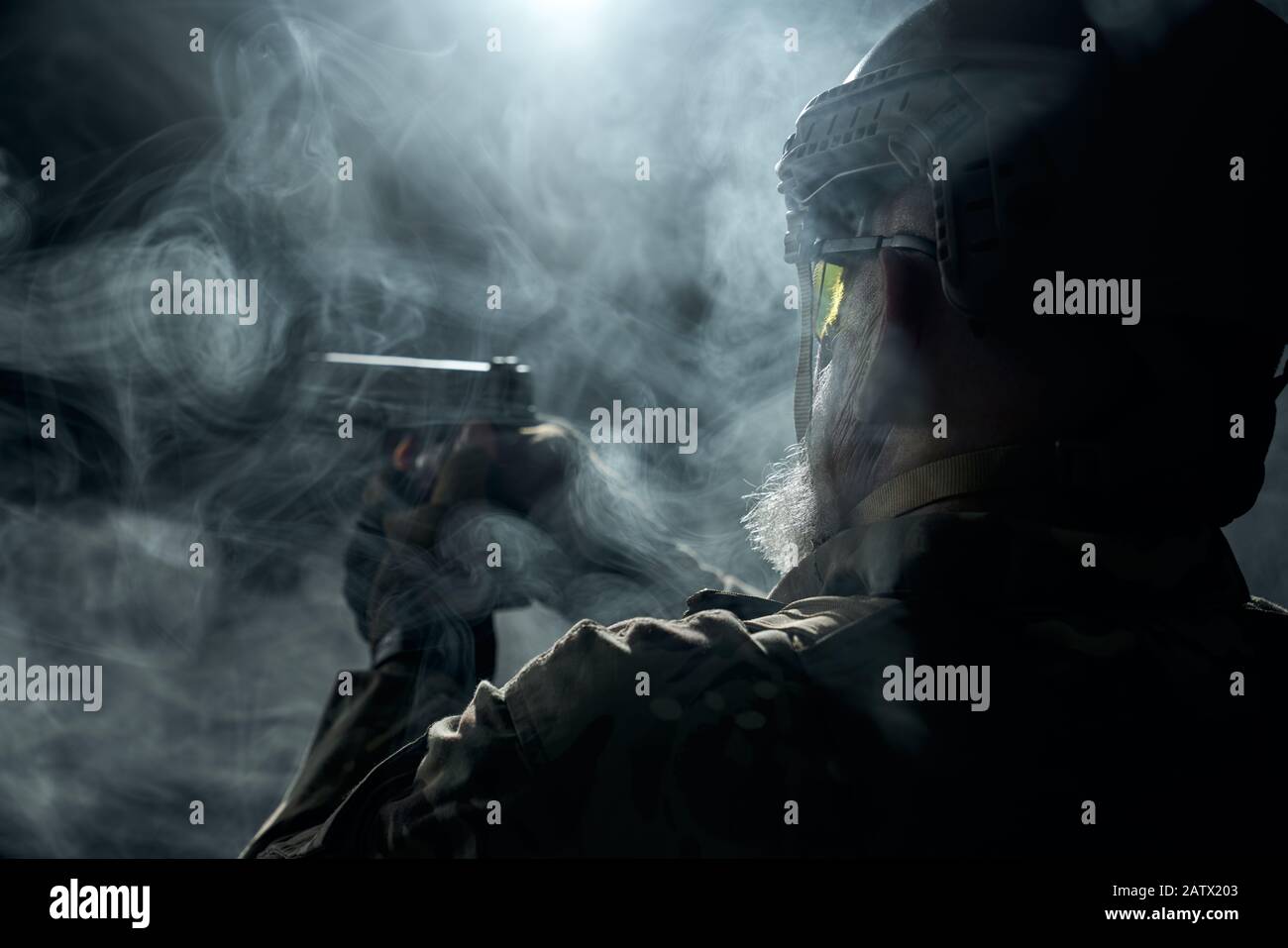 Military uniform weapon army soldier aiming hi-res stock photography ...