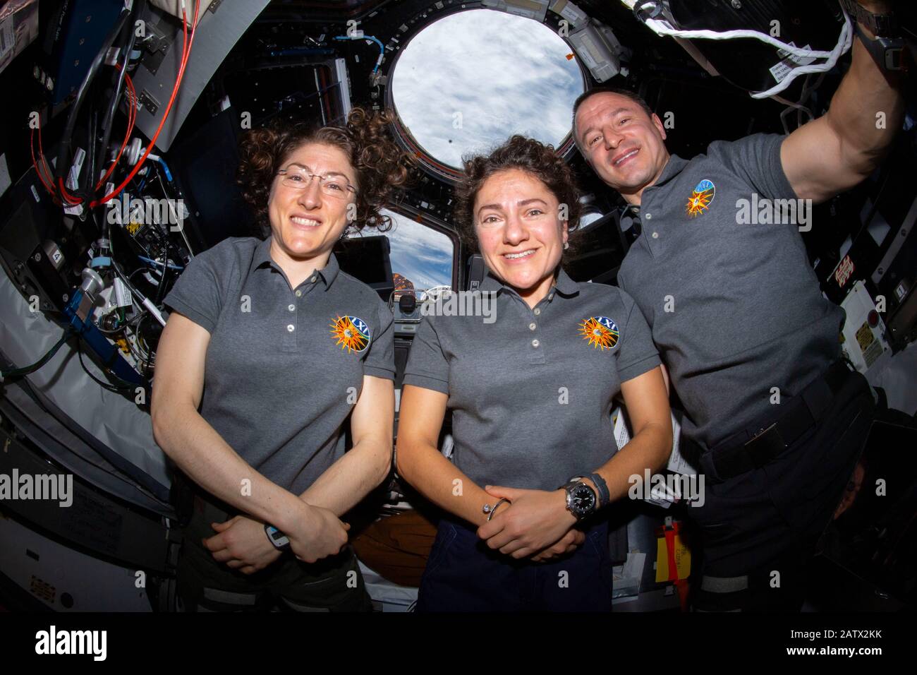 ISS - 4 Nov 2019 - NASA astronauts (from left) Christina Koch, Jessica ...