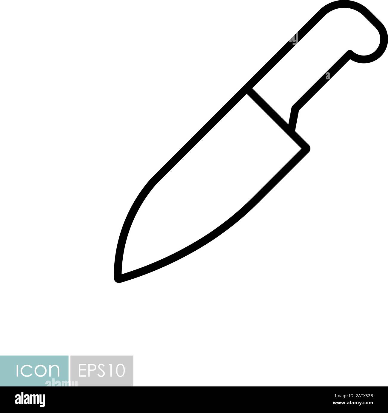 Chef kitchen knife. Cutlery. Kitchen utensils. Graph symbol for cooking ...