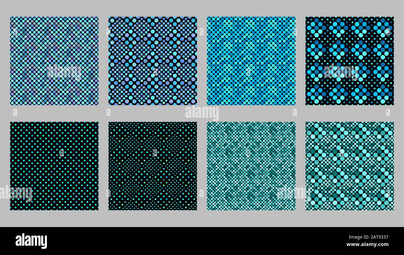 Abstract seamless geometrical dot pattern background set - vector ...