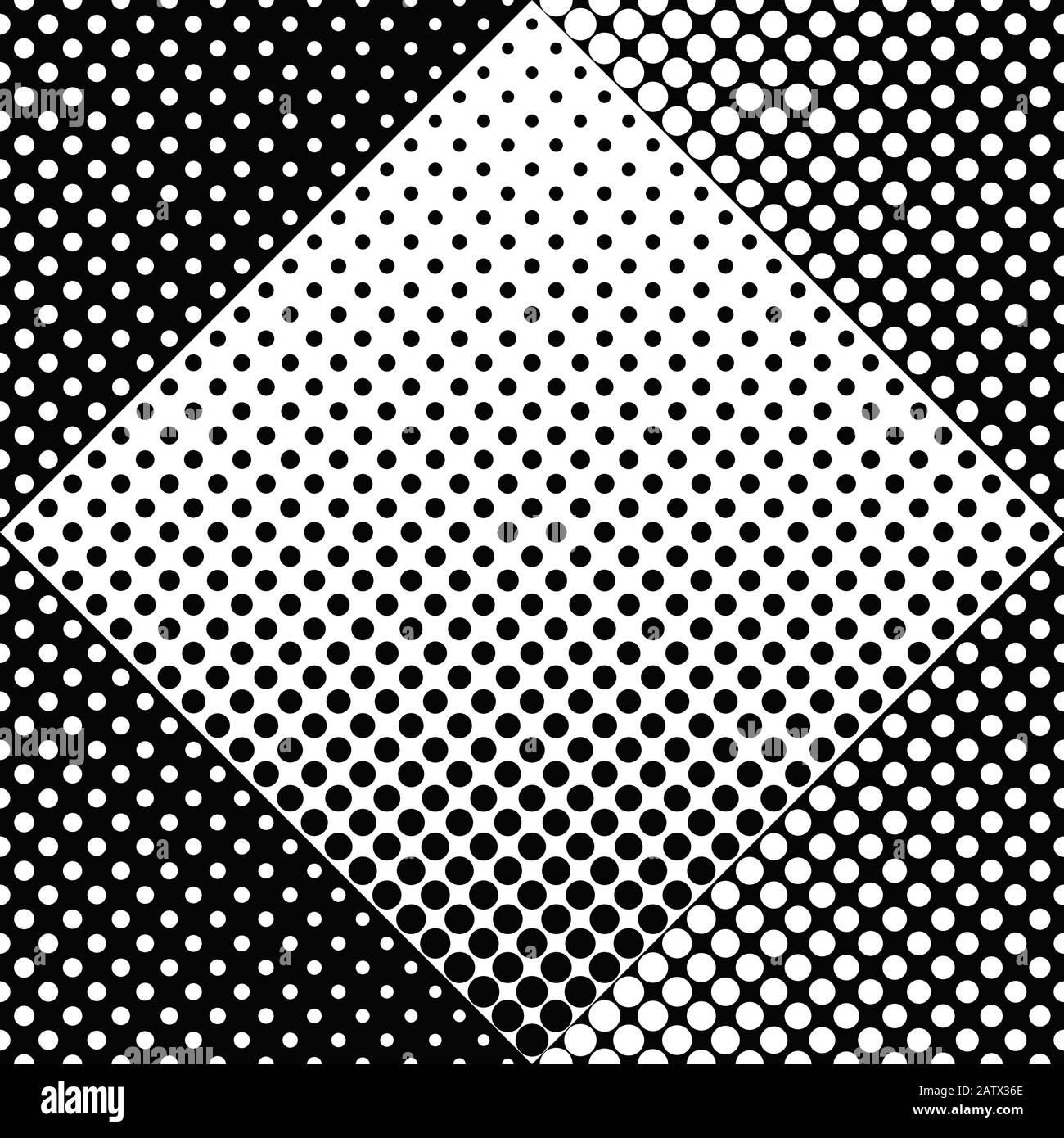 Seamless black and white dot pattern background - abstract vector ...