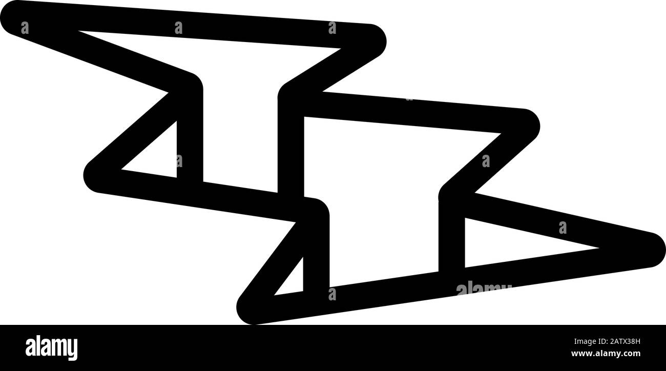 crack icon vector. Isolated contour symbol illustration Stock Vector ...