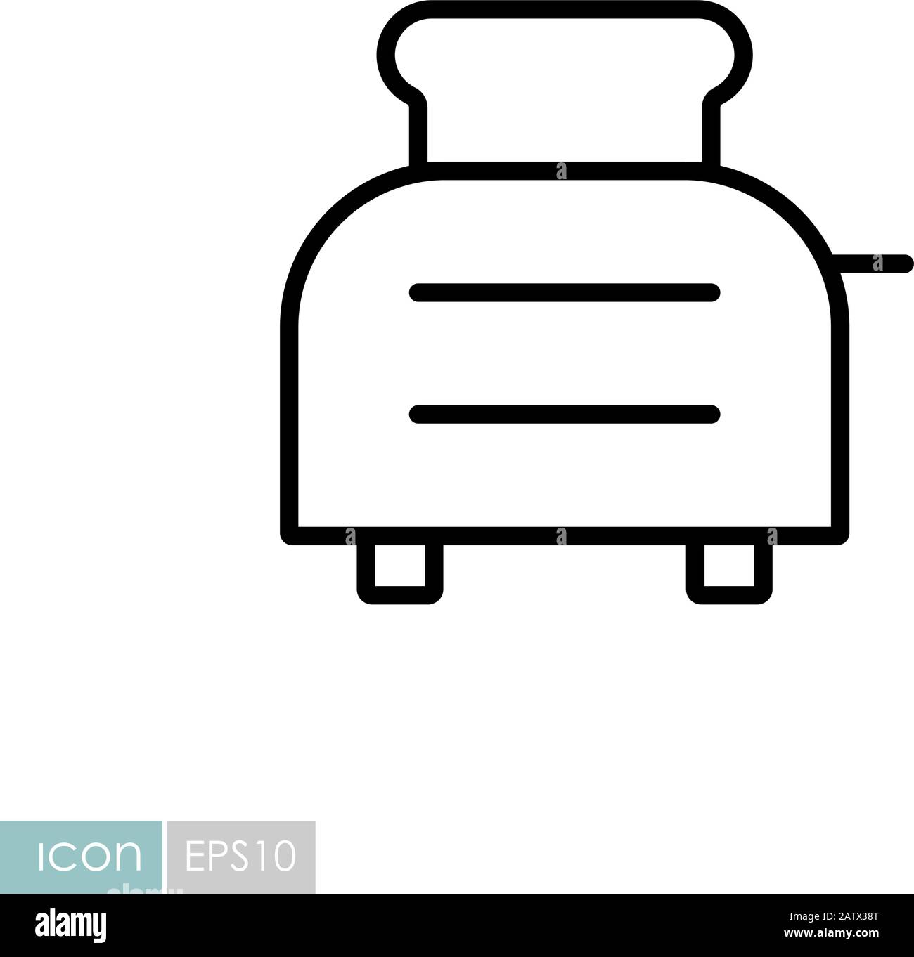 Toaster with toasts vector icon. Kitchen appliance. Graph symbol for ...