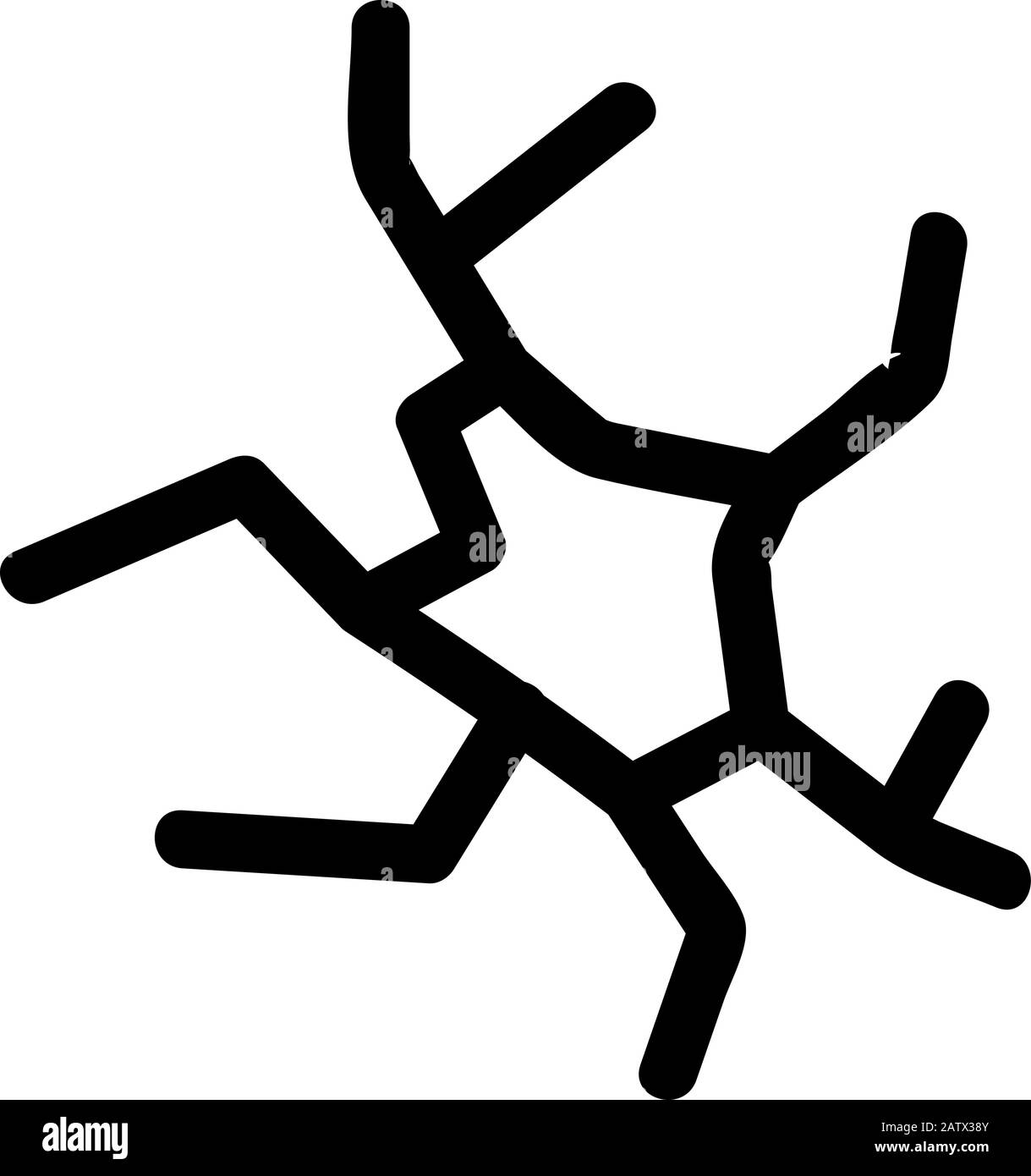 crack icon vector. Isolated contour symbol illustration Stock Vector ...