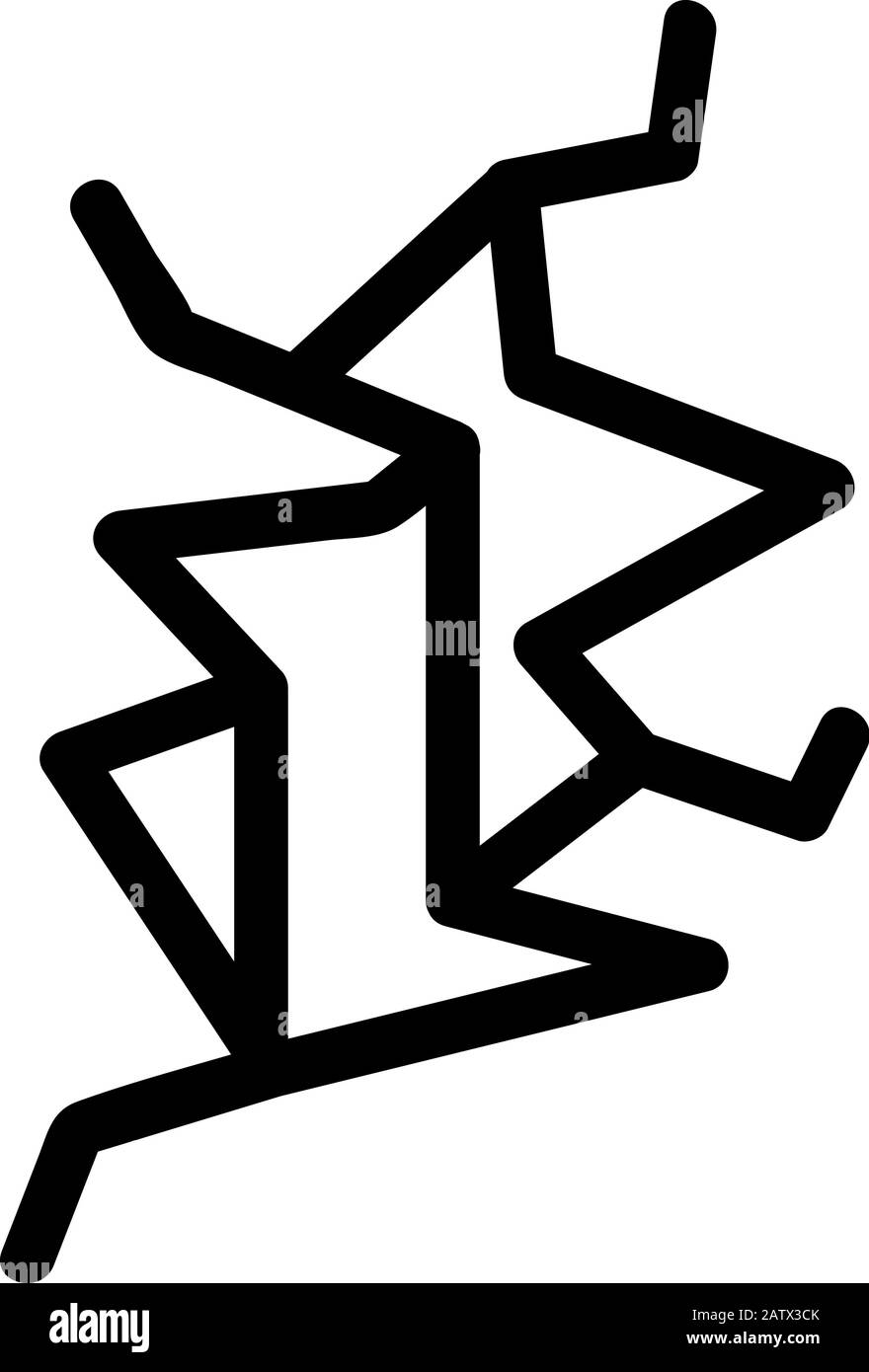 crack icon vector. Isolated contour symbol illustration Stock Vector ...