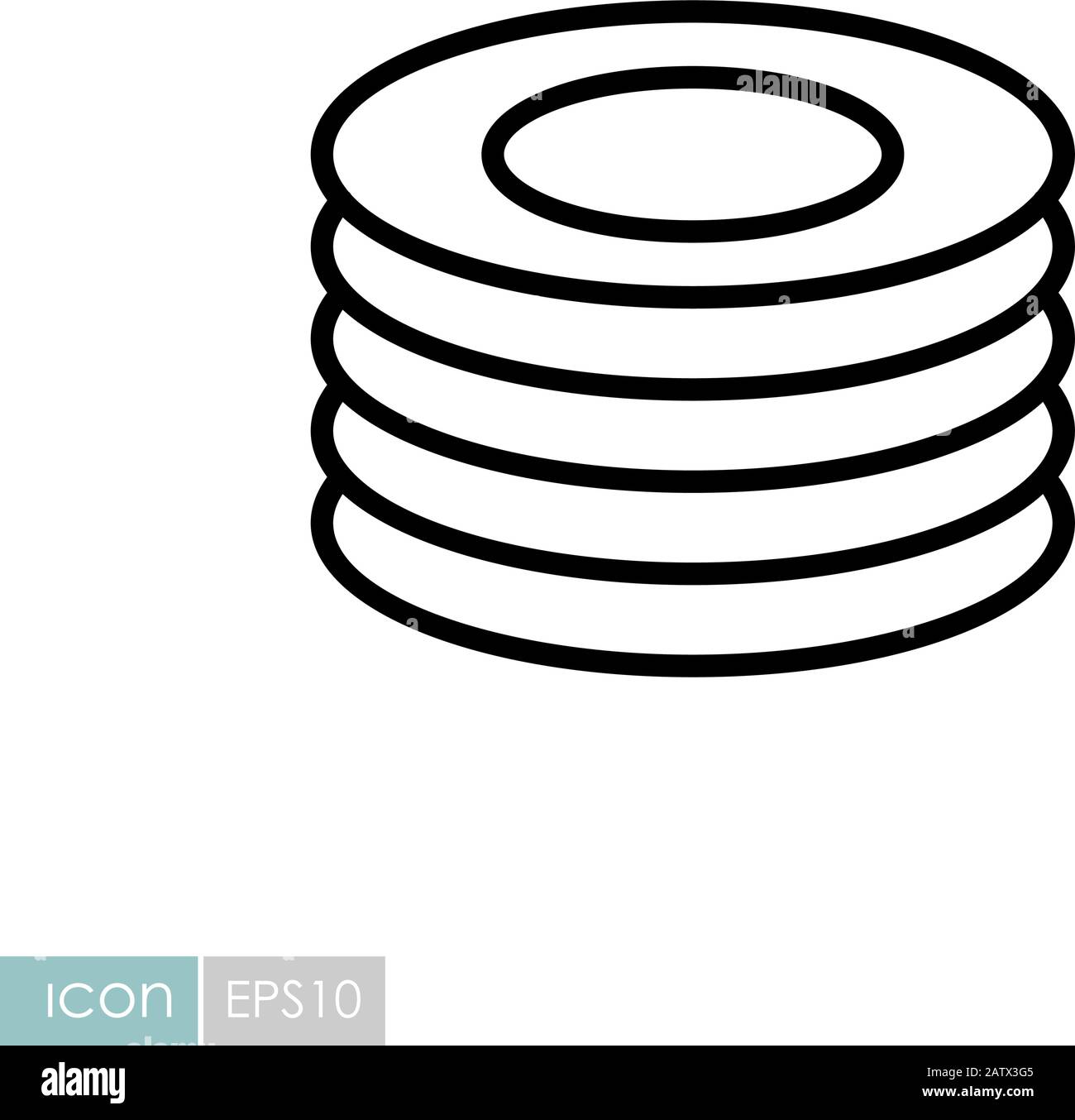 Pile of dinner plates Stock Vector Images - Alamy