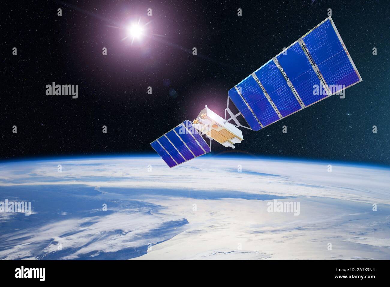 Satellite orbiting the earth hi-res stock photography and images - Alamy