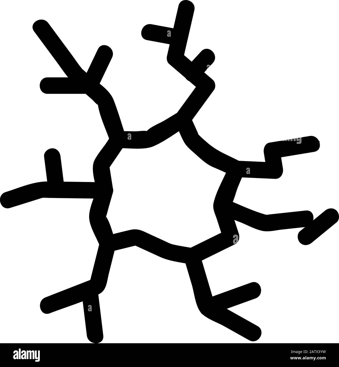 crack icon vector. Isolated contour symbol illustration Stock Vector ...