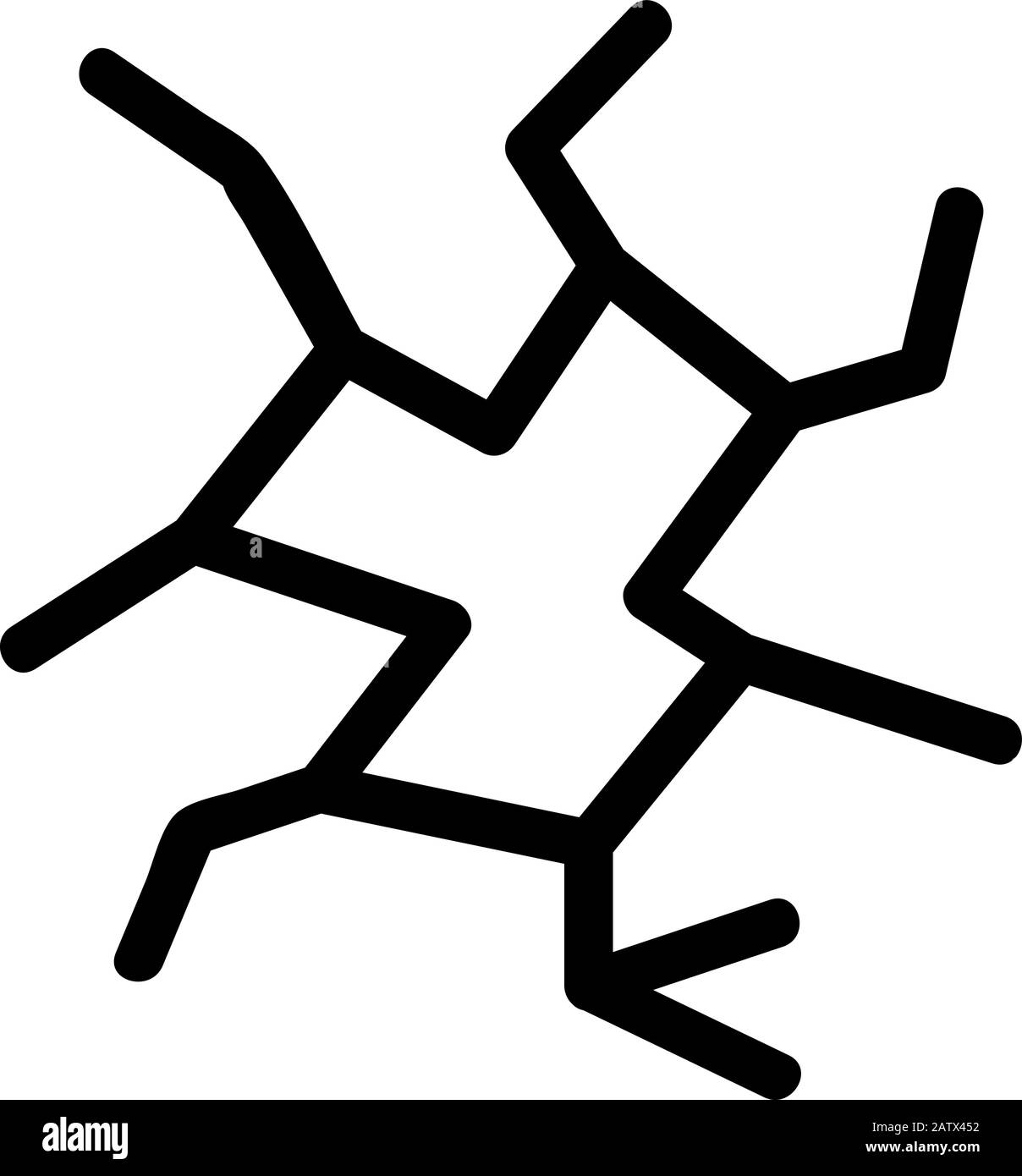 crack icon vector. Isolated contour symbol illustration Stock Vector ...