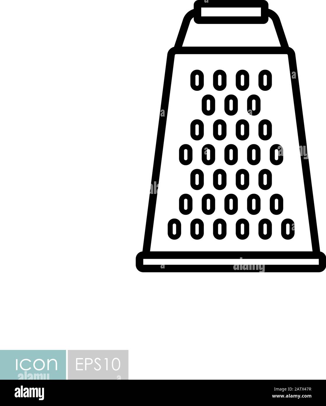 Grater vector icon. Kitchen appliance. Graph symbol for cooking web ...