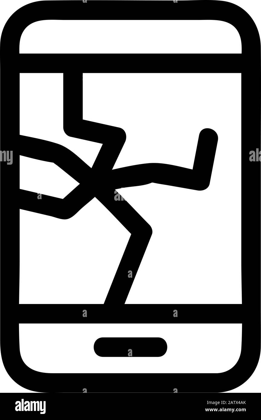 crack icon vector. Isolated contour symbol illustration Stock Vector ...