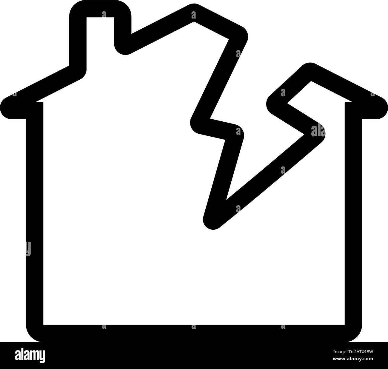 crack icon vector. Isolated contour symbol illustration Stock Vector ...