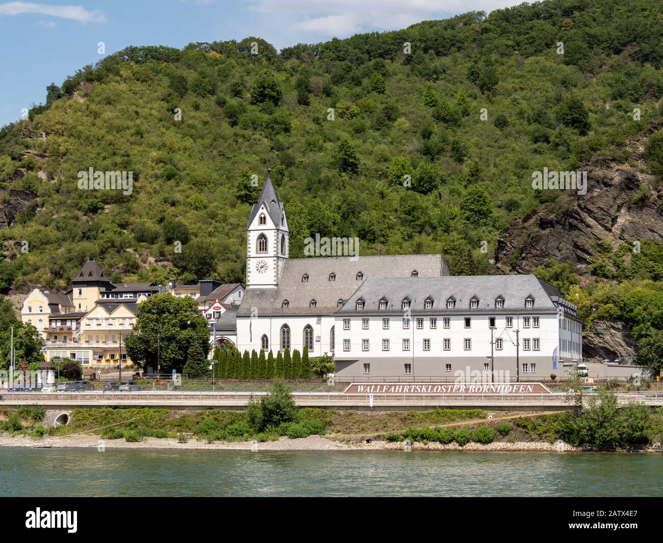 KAMP-BORNHOFEN, GERMANY - JULY 06, 2019: The Klosterkirche Bornhofen ...