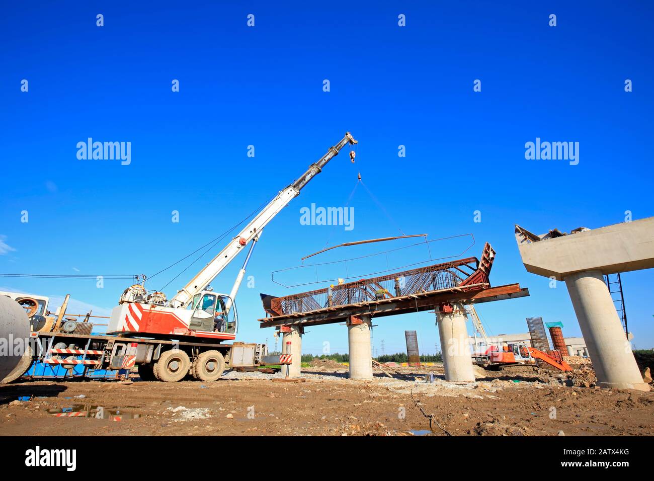The bridge is under construction Stock Photo - Alamy