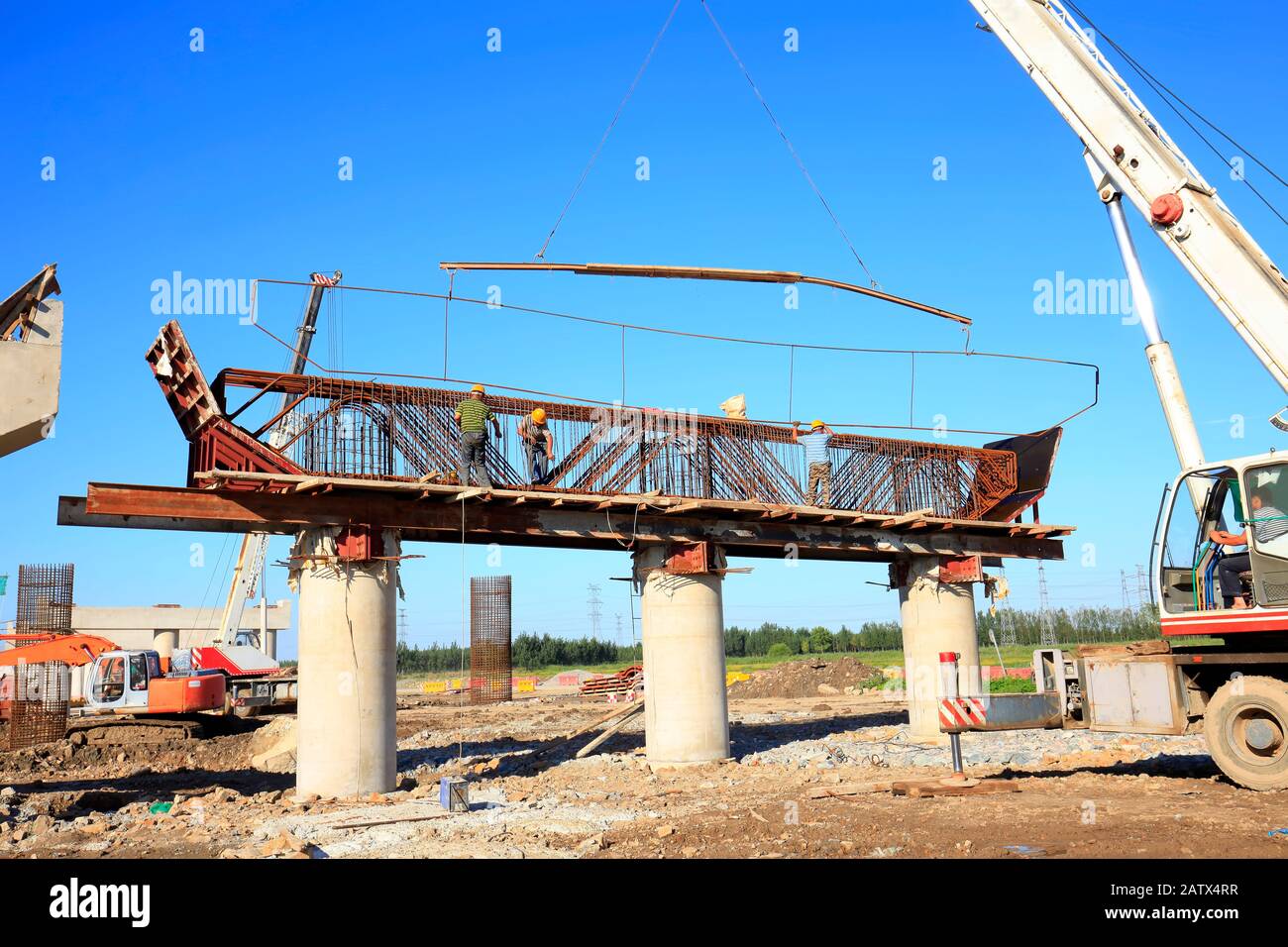 The bridge is under construction Stock Photo - Alamy
