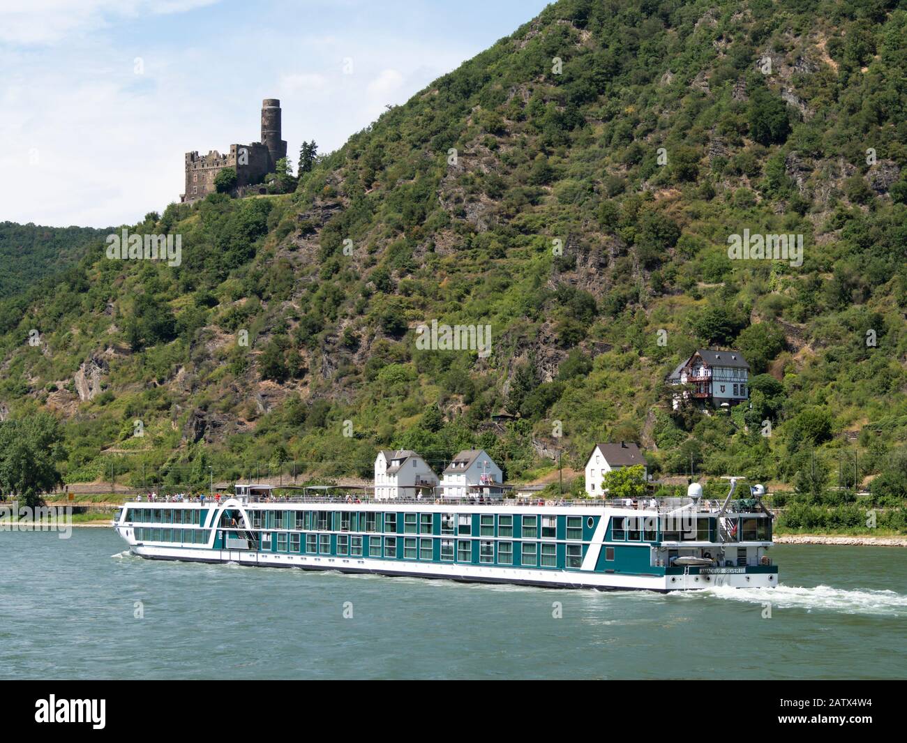 ST GOARSHAUSEN, GERMANY - JULY 06, 2019: MS Amadeus Silver III river ...