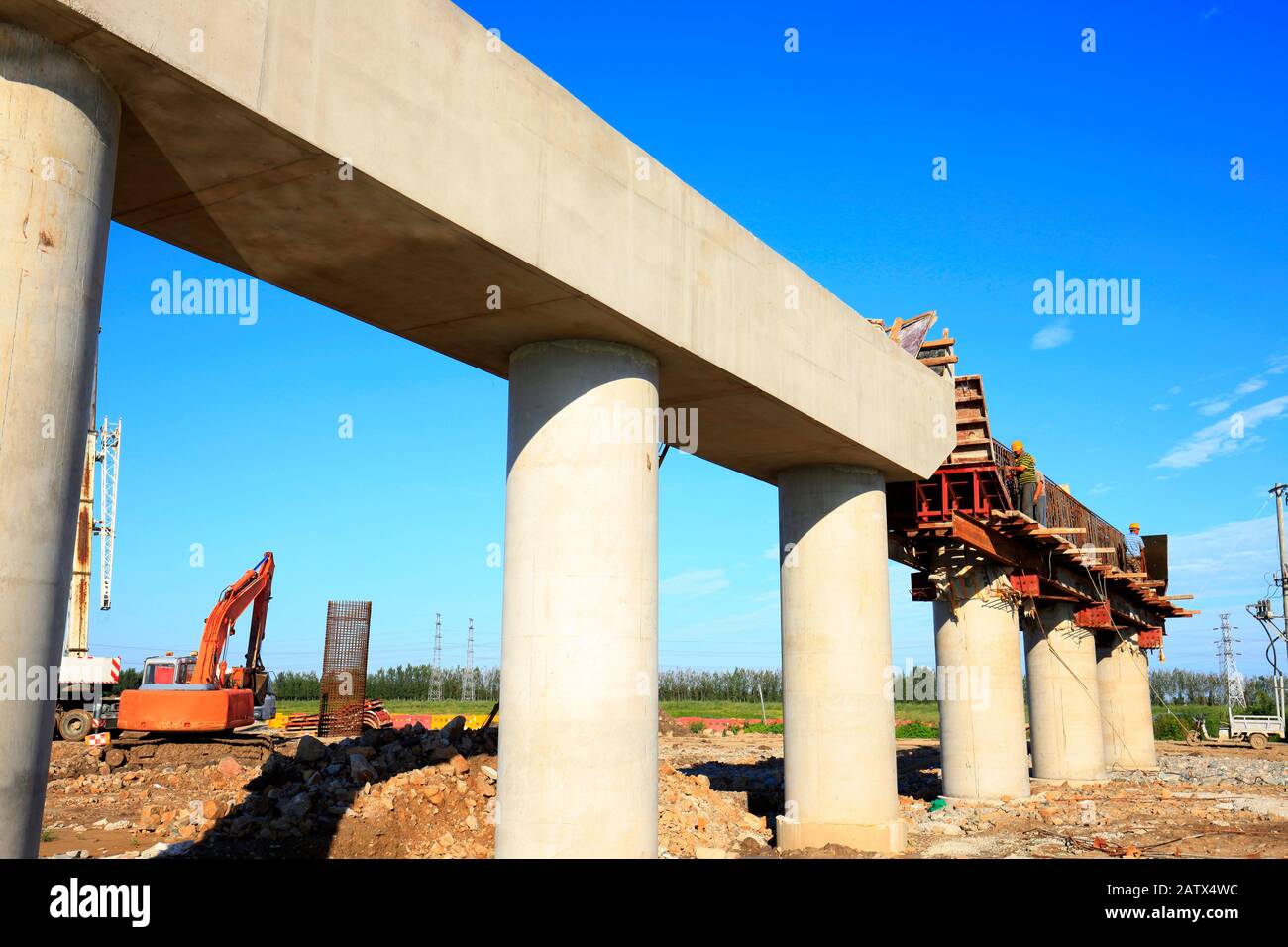 The bridge is under construction Stock Photo - Alamy