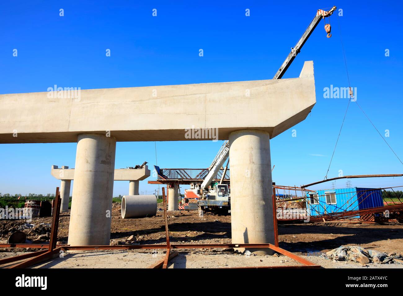 The bridge is under construction Stock Photo - Alamy