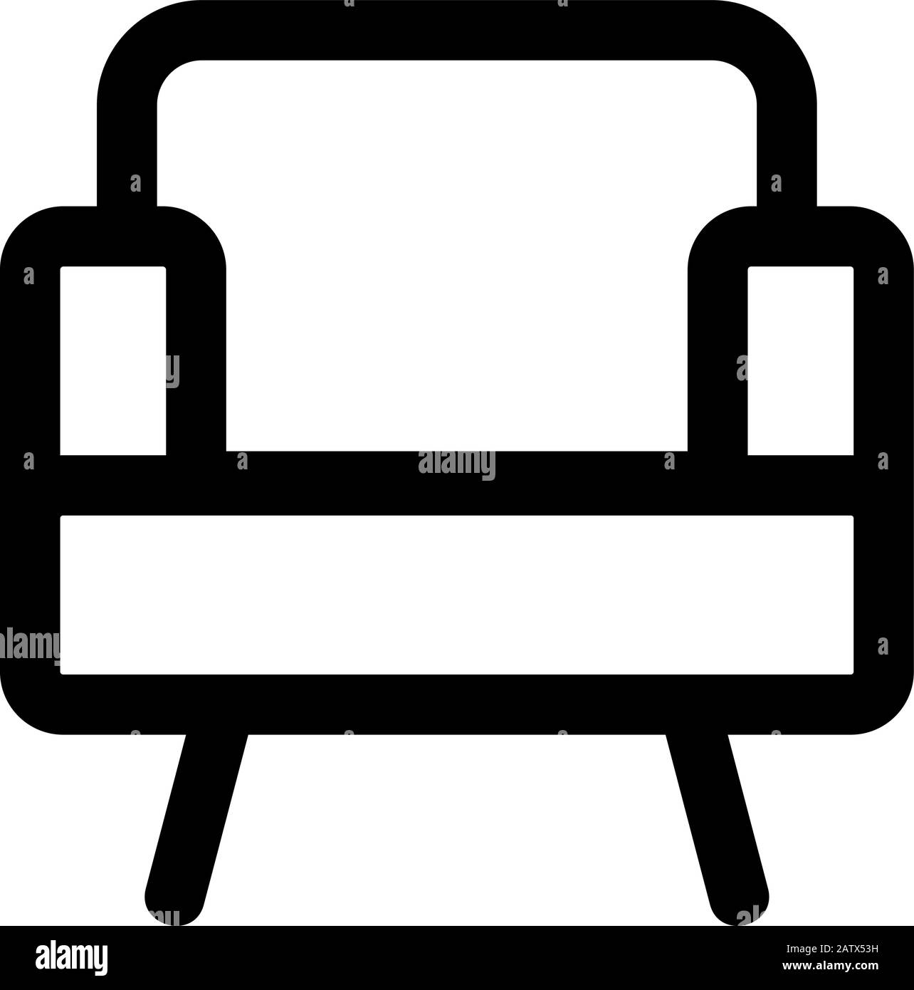 Chair icon vector. Isolated contour symbol illustration Stock Vector ...
