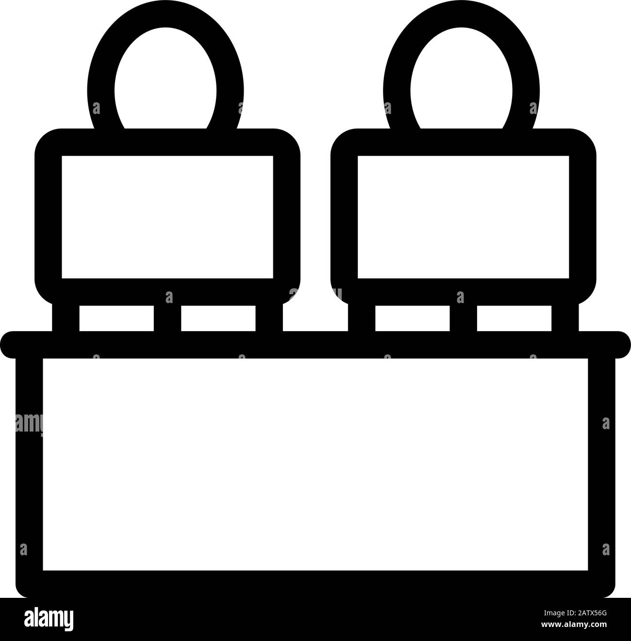 Employees partners icon vector. Isolated contour symbol illustration ...