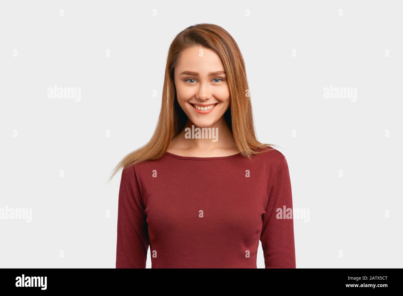 girl smiling, happy mood positive face expression Stock Photo - Alamy